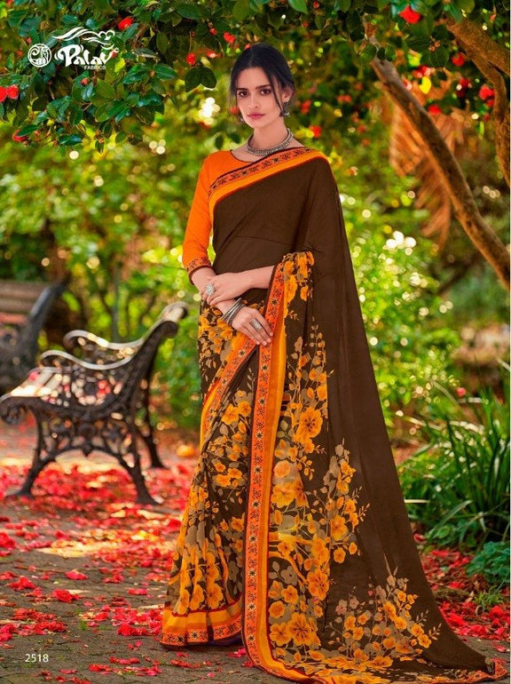 Palav Palav Collection P2518 Grey Unique Fancy Fabric Saree – SANSKAR