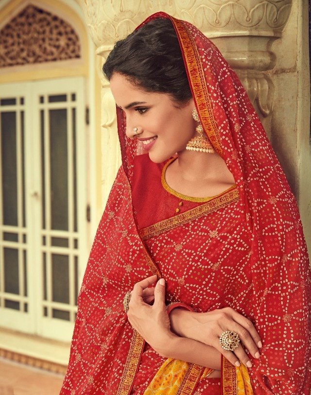 Palav Palav Collection P2703 Red Unique Fancy Fabric Saree ...