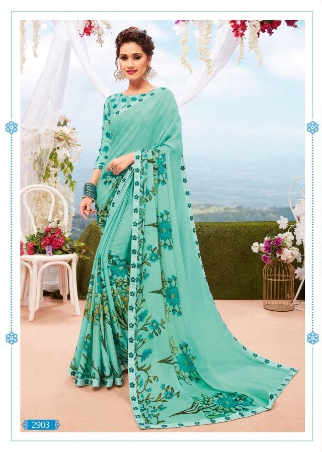 Palav Palav Collection P2903 Blue Unique Fancy Fabric Saree – SANSKAR
